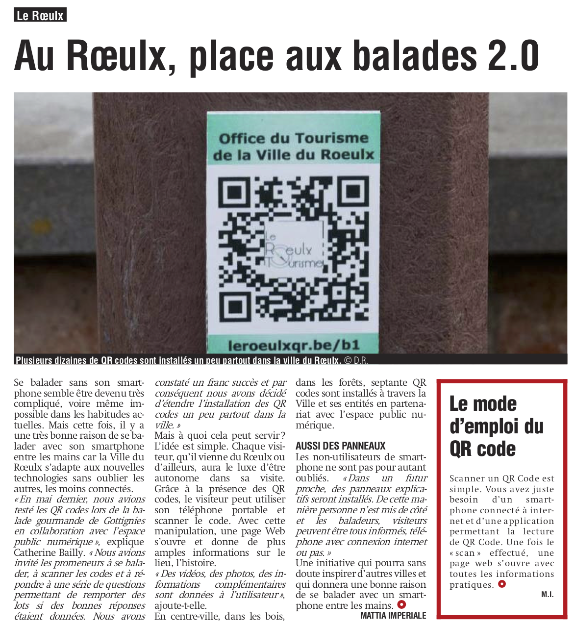 Au Roeulx, place aux balades 2.0 - Office du Tourisme du Roeulx